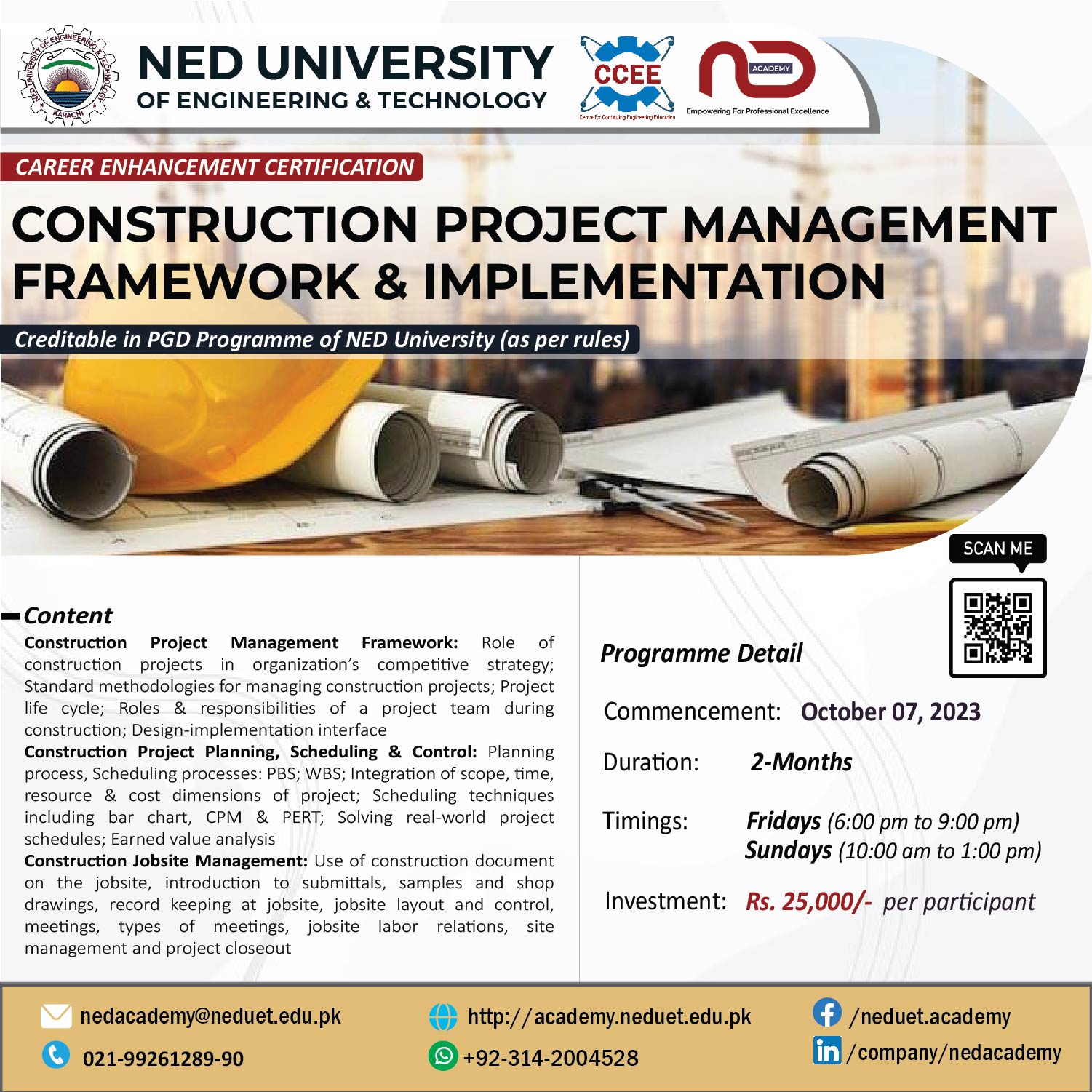 Construction Project Management Framework and Implementation | NED ... Construction Project Management Framework and Implementation | NED ...